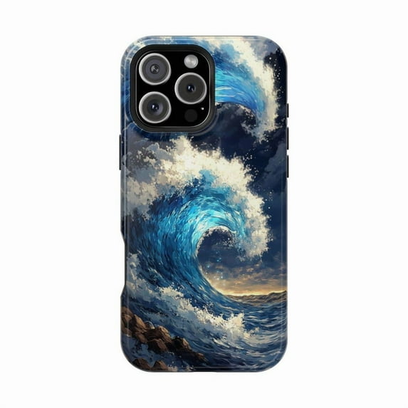 Blue Ocean Waves Radiant Glow Coastal Aesthetic with iPhone 17 to 11 ...