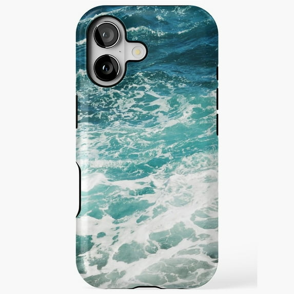 Blue Ocean Waves Summer Beach Art Phone Cover for iPhone 11 12 13 14 15 ...