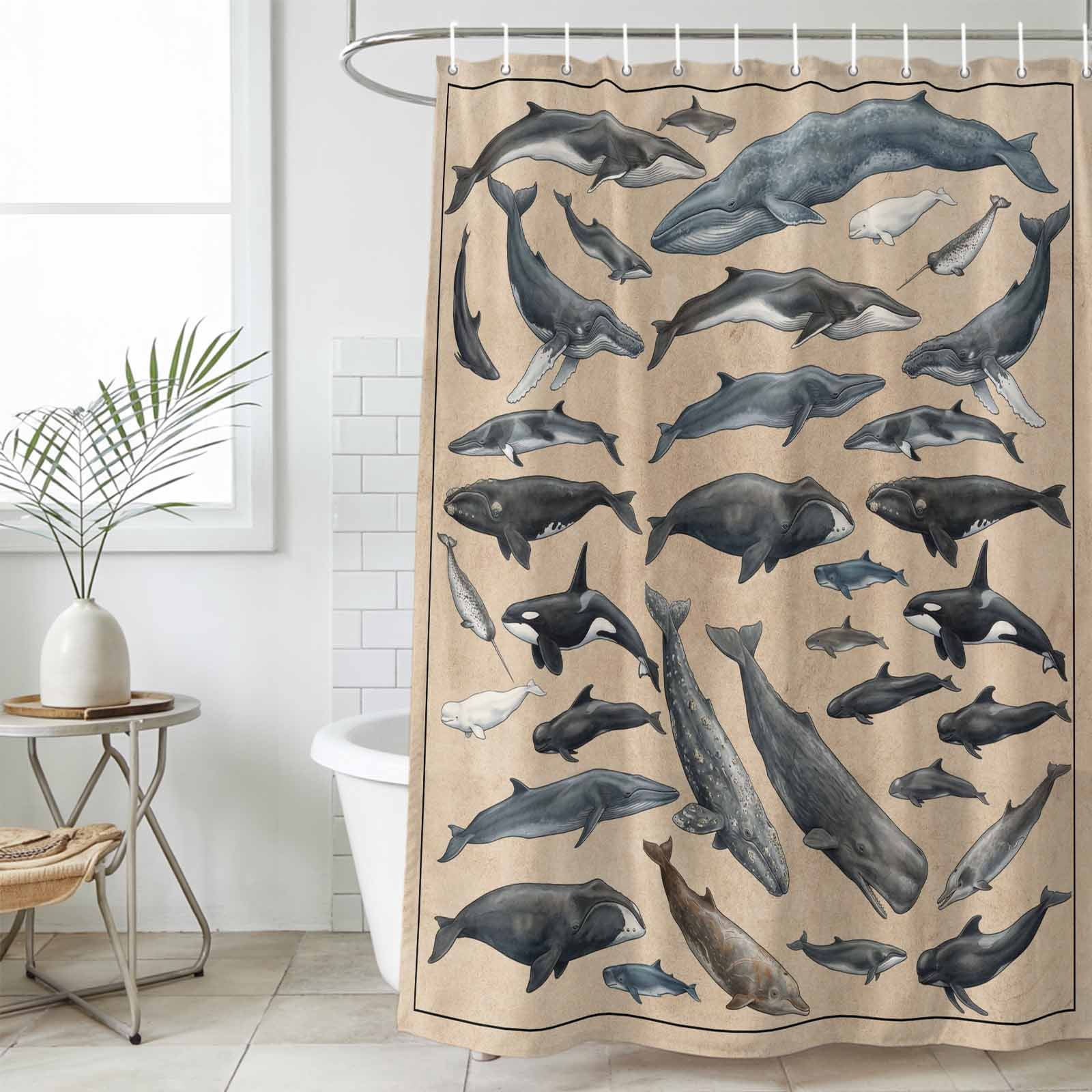 Shower Curtain With Whales