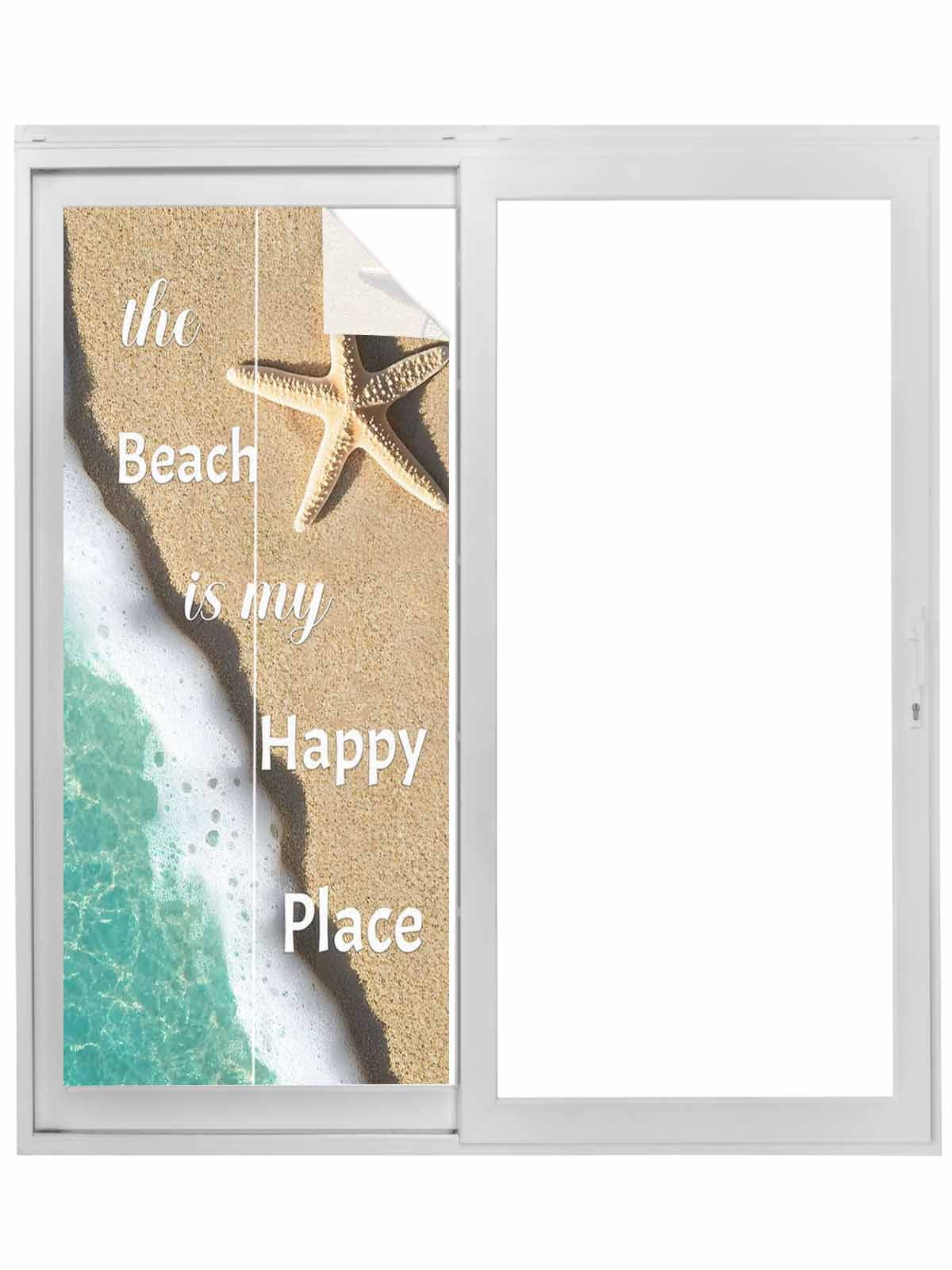 Blue Ocean Window Privacy Film Stained Glass Window Film Decorative ...