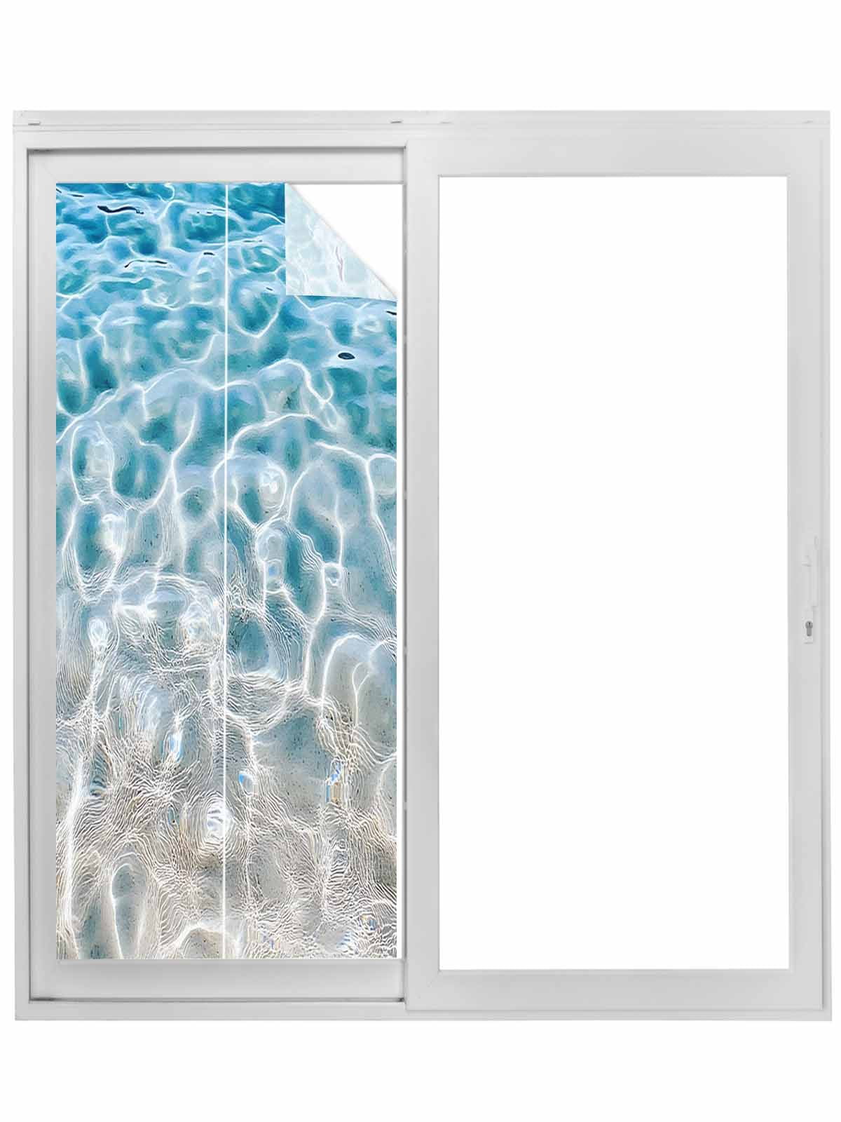 Blue Ocean Window Privacy Film Stained Glass Window Film Decorative ...