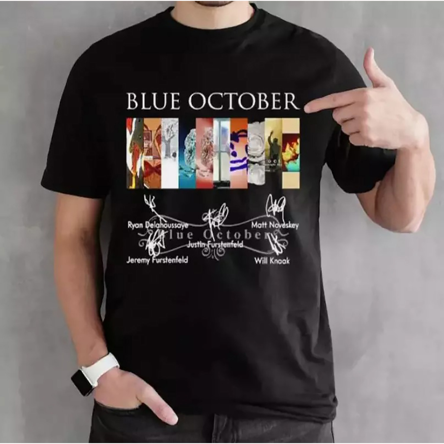Blue October Band Signatures T-Shirt HOT Men Unisex - Walmart.com