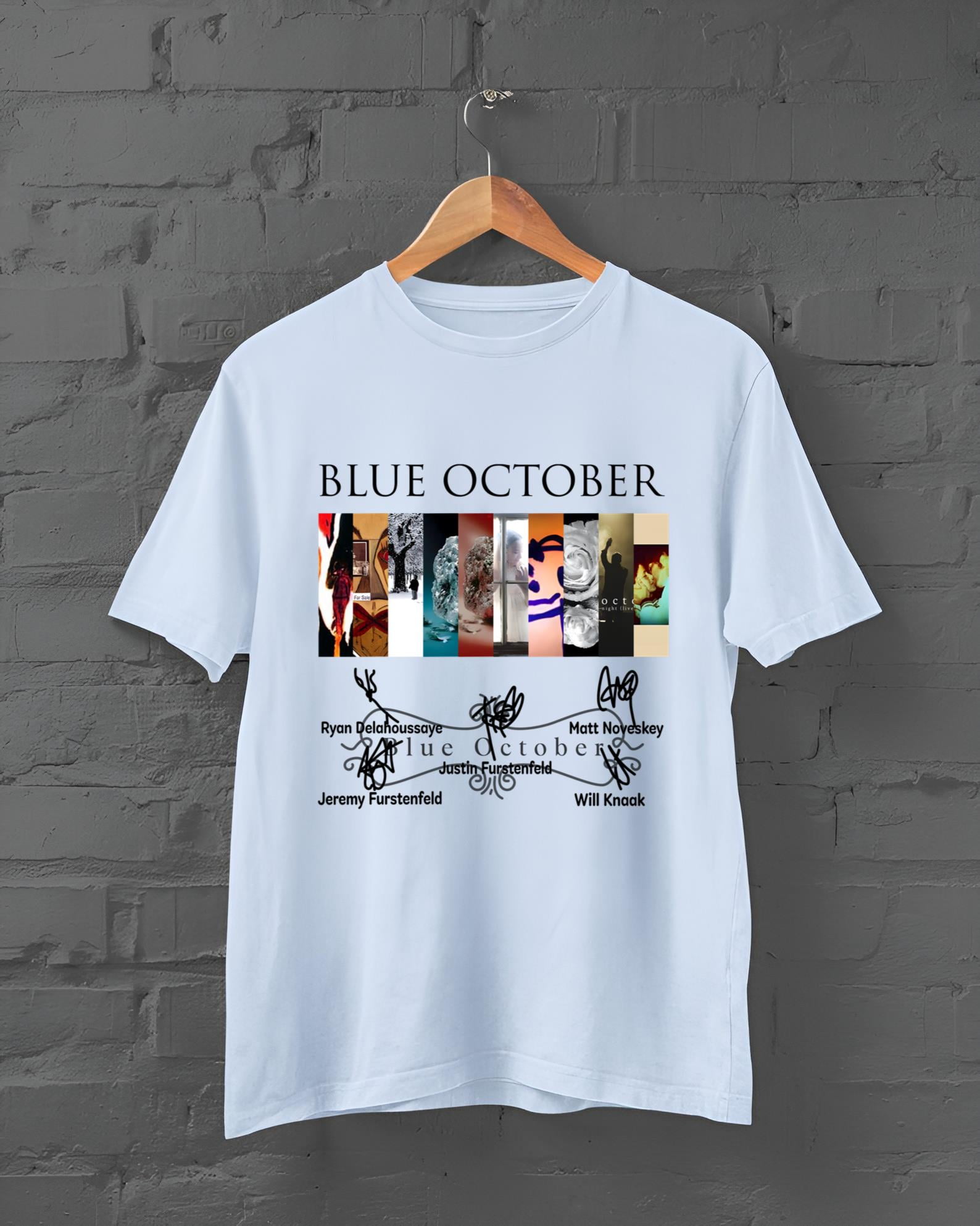 Blue October Band Signatures T-Shirt Hot Men Unisex New - Instock ...