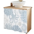 Blue Octopus Cabinet Curtains Ocean Starfish Shell Coral Marine Life ...