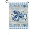 Blue Octopus Coastal Garden Flags For Outdoor, Summer Starfish Beach ...