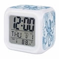 Blue Octopus Digital Alarm Clock for Bedrooms, Smart LED Alarm Clock ...