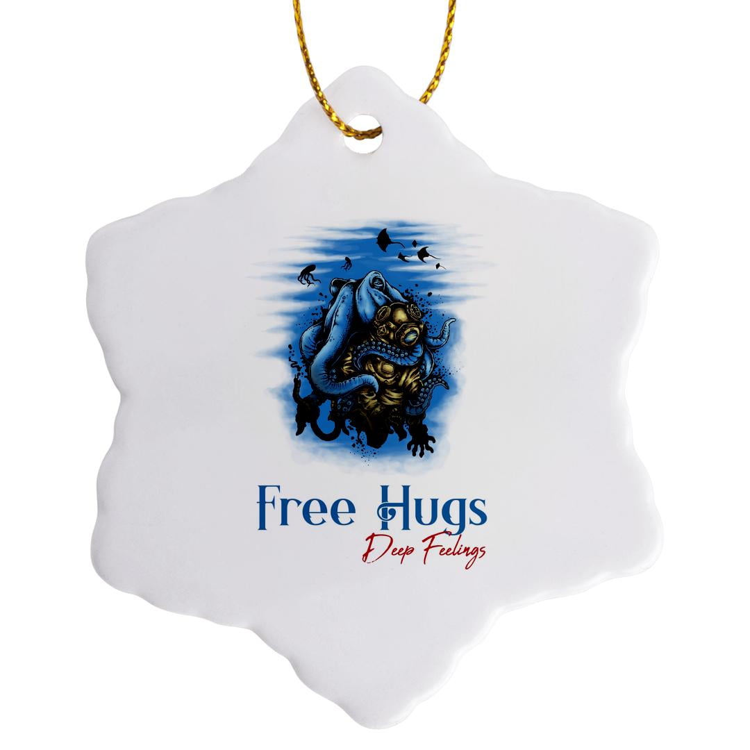 3drose, Blue Octopus Hugs a Diver Armor. Text Free Hugs, Deep Feelings ...