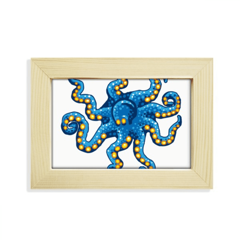 Blue Octopus Marine Life Cartoon Pattern Desktop Decorate Photo Frame ...