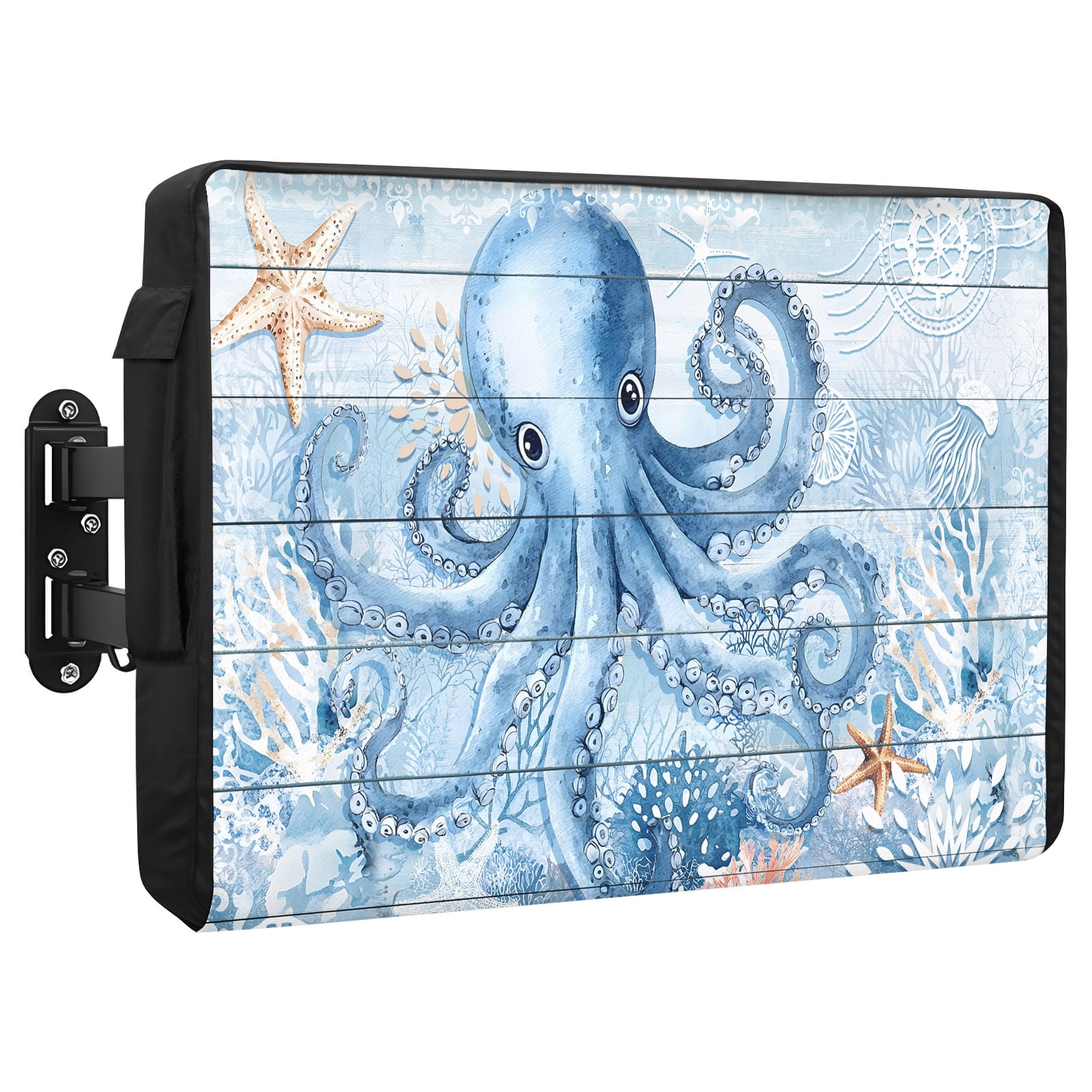 Blue Octopus Outdoor TV Cover 70 to 75 Inch Summer Ocean Beach Starfish ...