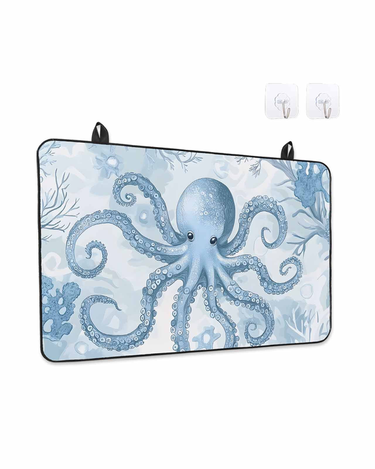Blue Octopus Stove Top Covers for Electric Stove, Kitchen Glass Ceramic ...