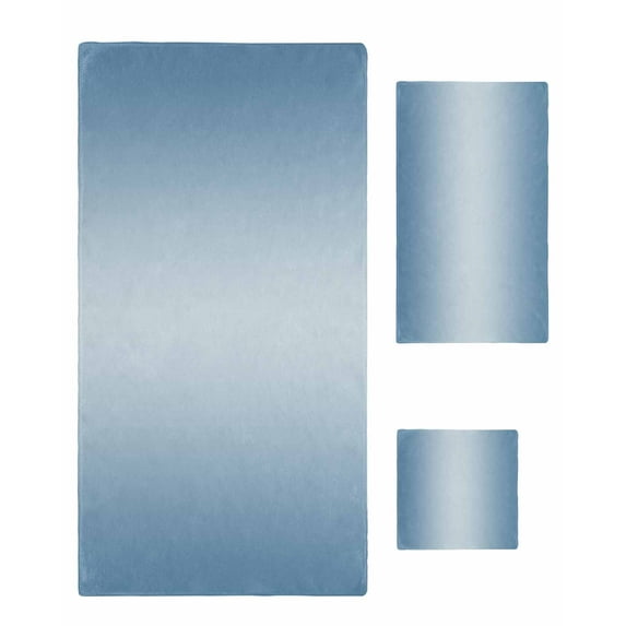 Blue Ombre Bath Towels for Bathroom Set,Luxury Microfiber Towels Gifts ...