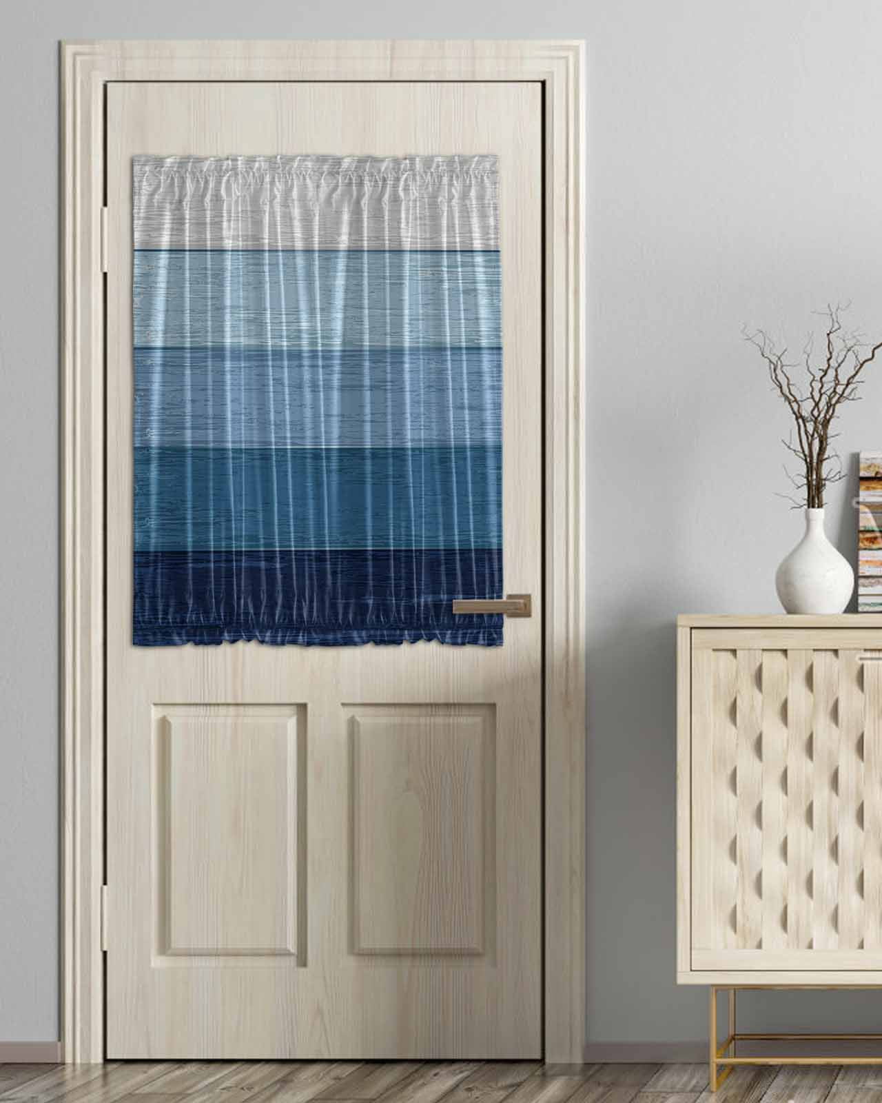 Blue Ombre Blackout Curtains, French Door Curtains for Door Window ...