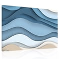 Blue Ombre Canvas Print Wall Art, Abstract Stripe Ocean Wave Geometric ...