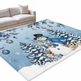 Blue Ombre Christmas Washable Rug 6x9 Area Rug for Living Room Bedroom ...