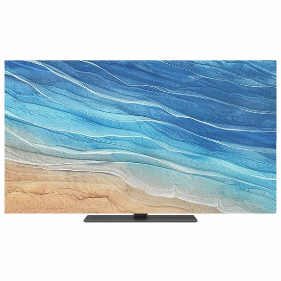 Blue Ombre Coastal TV Dust Cover,Stretchable TV Screen Desktop Computer ...