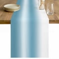 Blue Ombre Cotton Linen Rectangle Table Runners 13"x108", Modern ...