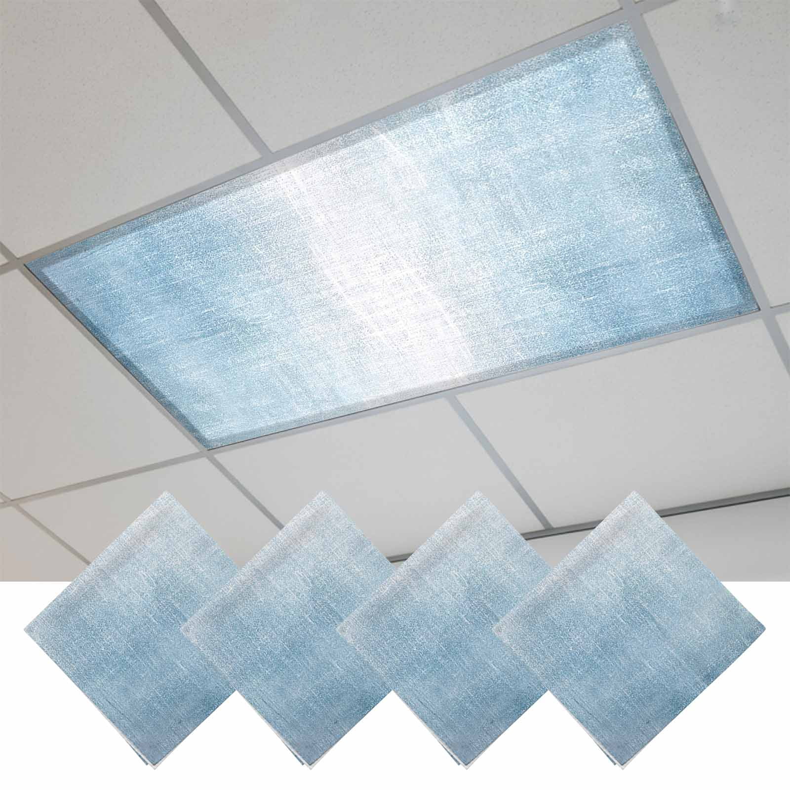 Blue Ombre Fluorescent Light Covers, Modern Abstract Art Aesthetics ...
