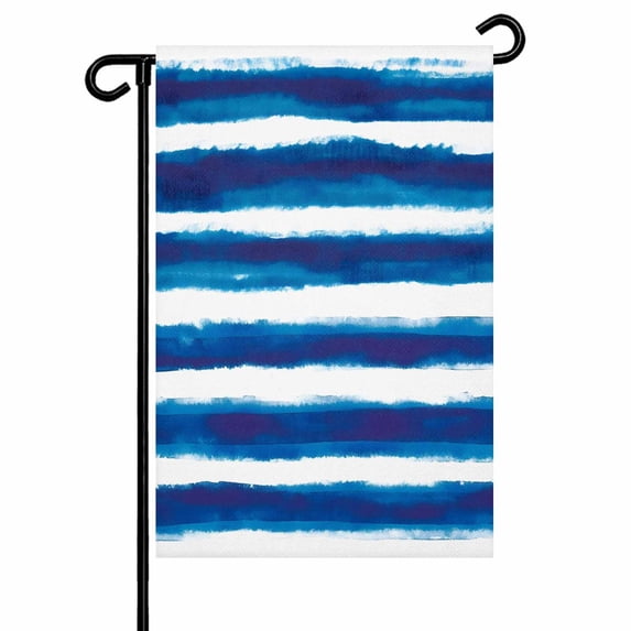Blue Ombre Garden Flag 12x18 Inch Stripe Abstract Mottled Texture ...