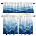 Blue Ombre Kitchen Curtains and Valances Set, Abstract Modern Gradient ...