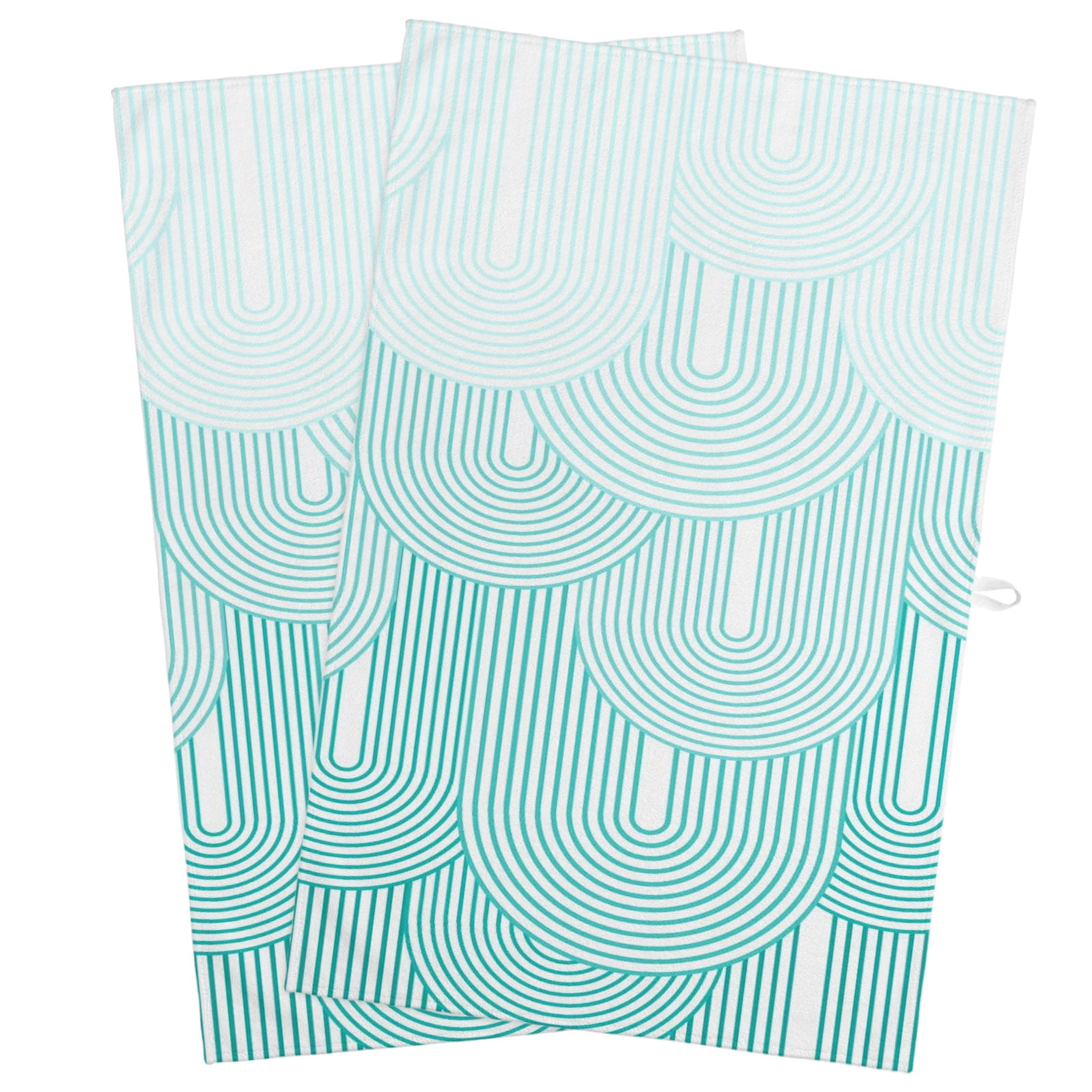 Blue Ombre Kitchen Towels, Absorbent Microfiber Kitchen Dish Hand Tea ...