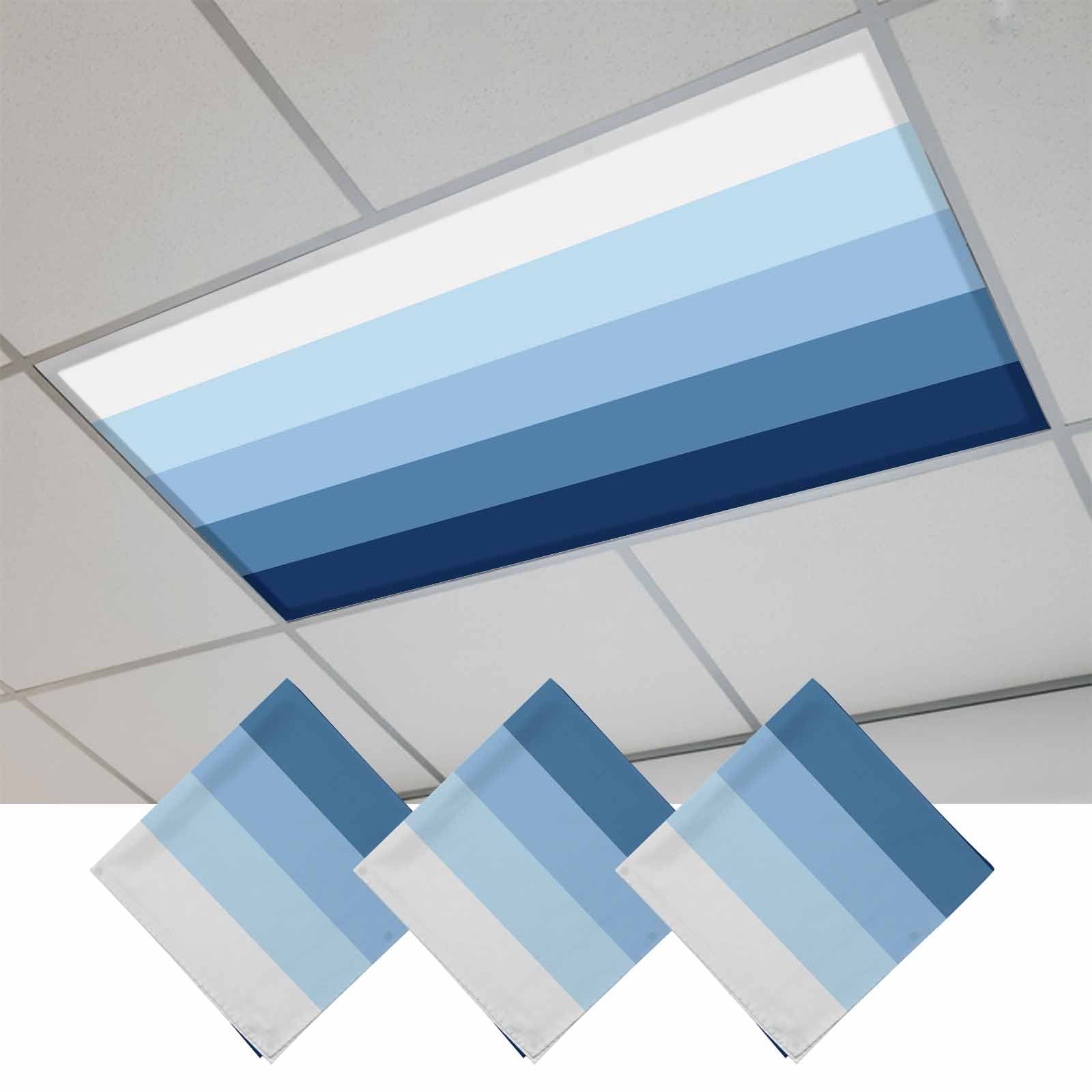 Blue Ombre Magnetic Fluorescent Light Covers for Ceiling Lights 2x4 ...