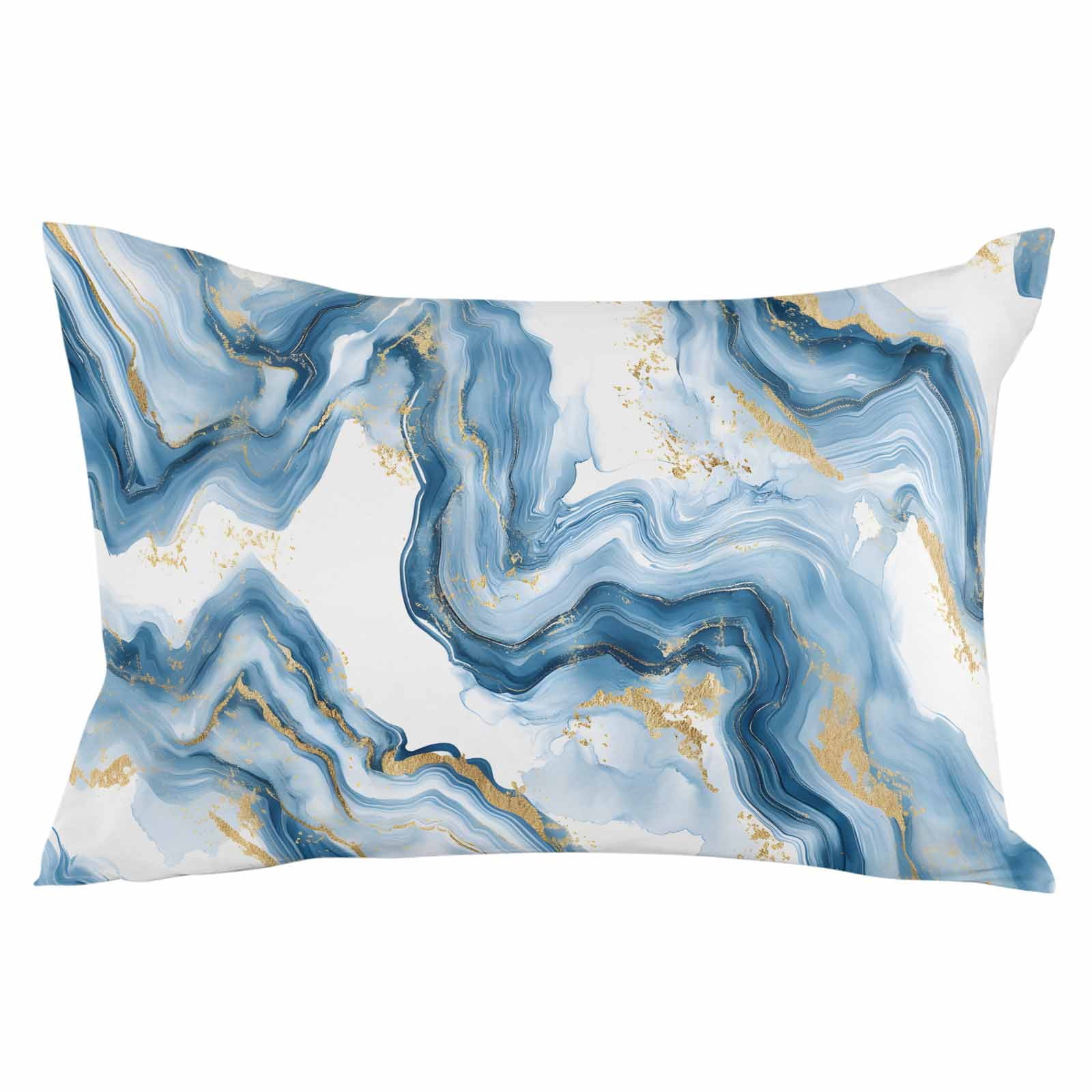 Blue Ombre Marble Throw Pillow Cover 16 x 24 Inch Decorative Pillow ...