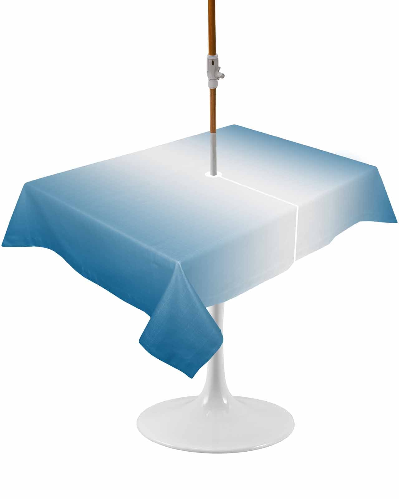 Blue Ombre Rectangle Outdoor Tablecloth, Waterproof Table Cloth Cover ...