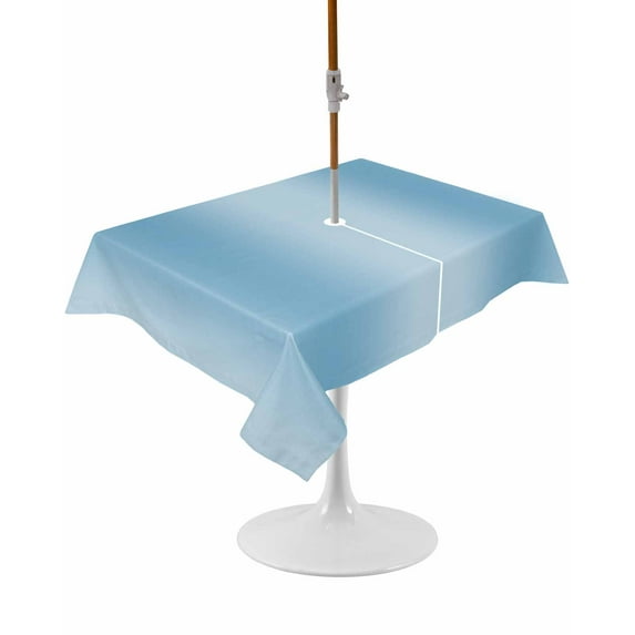 Blue Ombre Rectangle Outdoor Tablecloth, Waterproof Table Cloth Cover ...