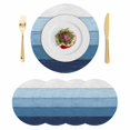 Blue Ombre Round Placemats Set of 4, Braided Polypropylene Place Mats ...