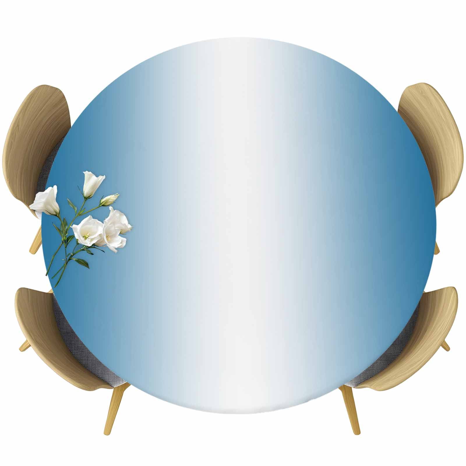 Blue Ombre Round Tablecloth 36-44 Inch Round Fitted Table Cloth with ...