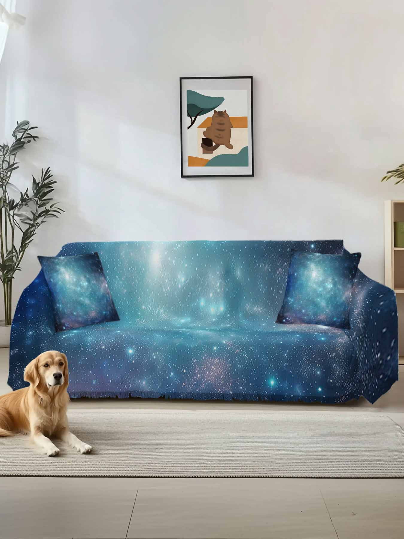 Blue Ombre Sky Sofa Cover Blanket Couch Covers for Armchair Cushion ...