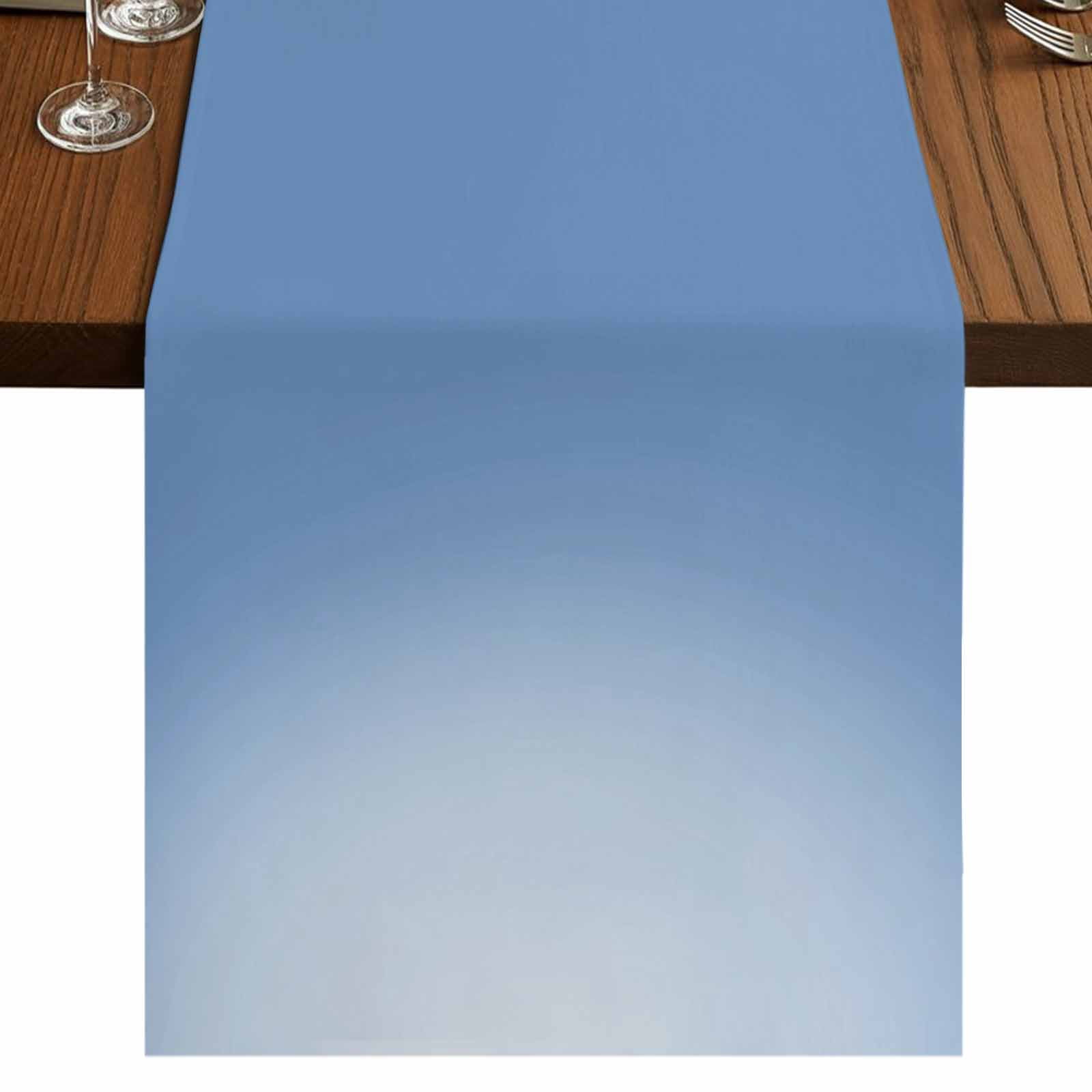 Blue Ombre Table Runner 120 Inches Long,Modern Minimalist Gradient ...