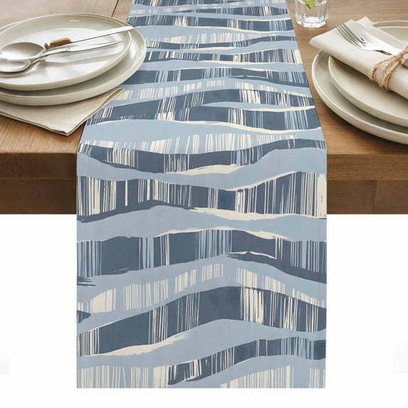 Blue Ombre Table Runner Farmhouse Abstract Gradient Aesthetics ...