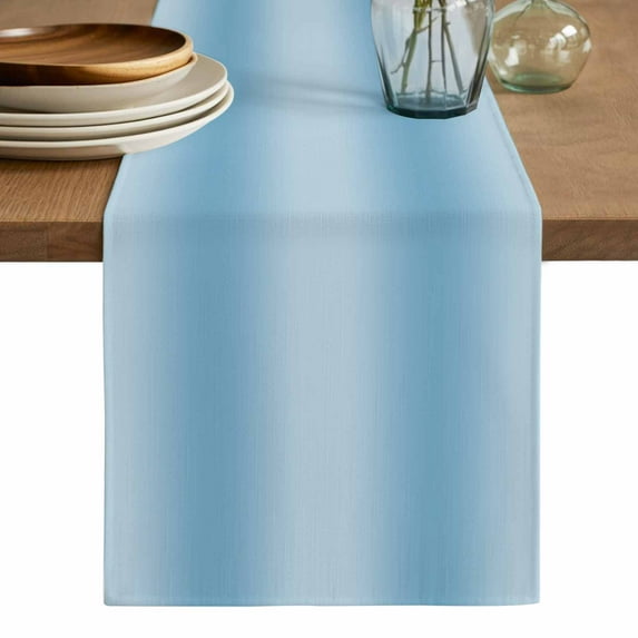 Blue Ombre Table Runner, Modern Abstract Art Farmhouse Gradient ...