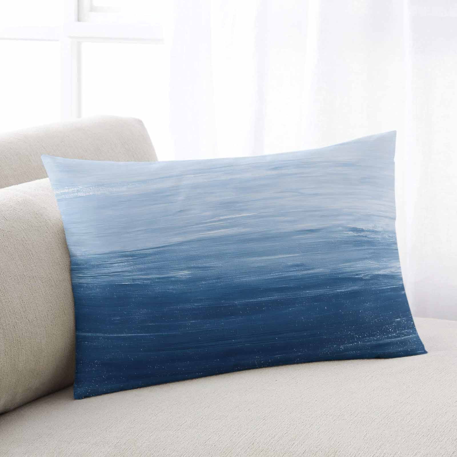 Blue Ombre Throw Pillow Cover, Pillowcase Protectors with Zipper ...