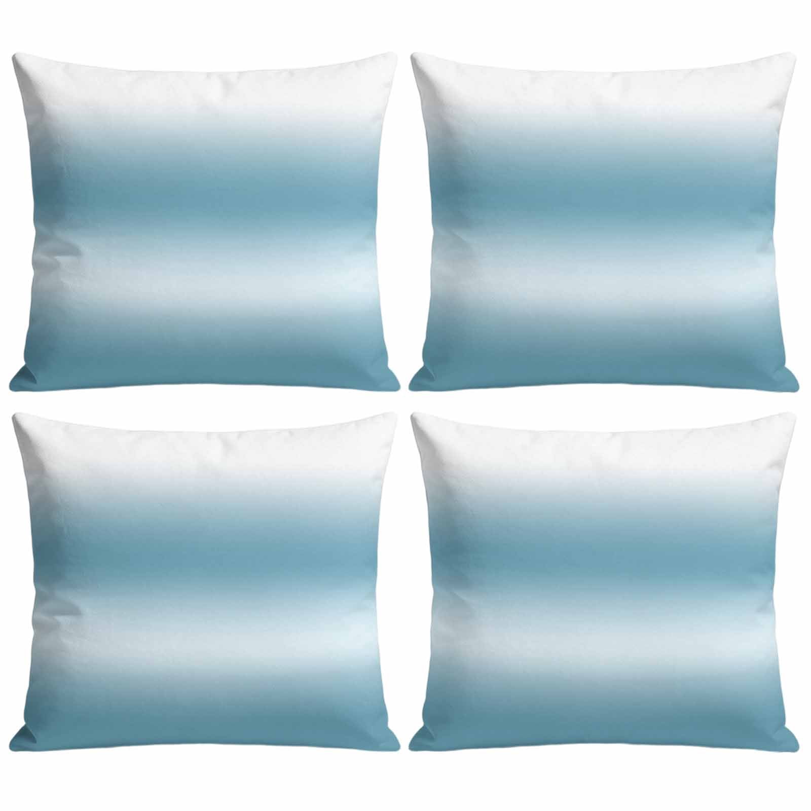 Blue Ombre Throw Pillow Covers 20 x 20 Inch Pillow Covers Set of 4 ...