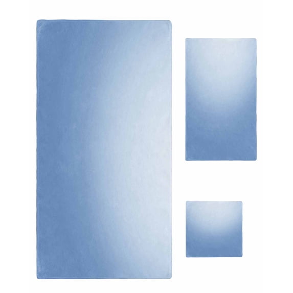 Blue Ombre Towel Set of 3, Soft Microfiber Bath Towels, Hand Towel ...