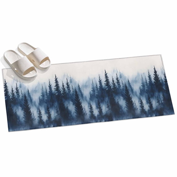 Blue Ombre Tree Hallway Runner Rug 2x6 Washable Non Slip Kitchen Runner ...
