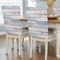 Blue Ombre Wooden Chair Back Covers, Farmhouse Abstract Art Striped ...
