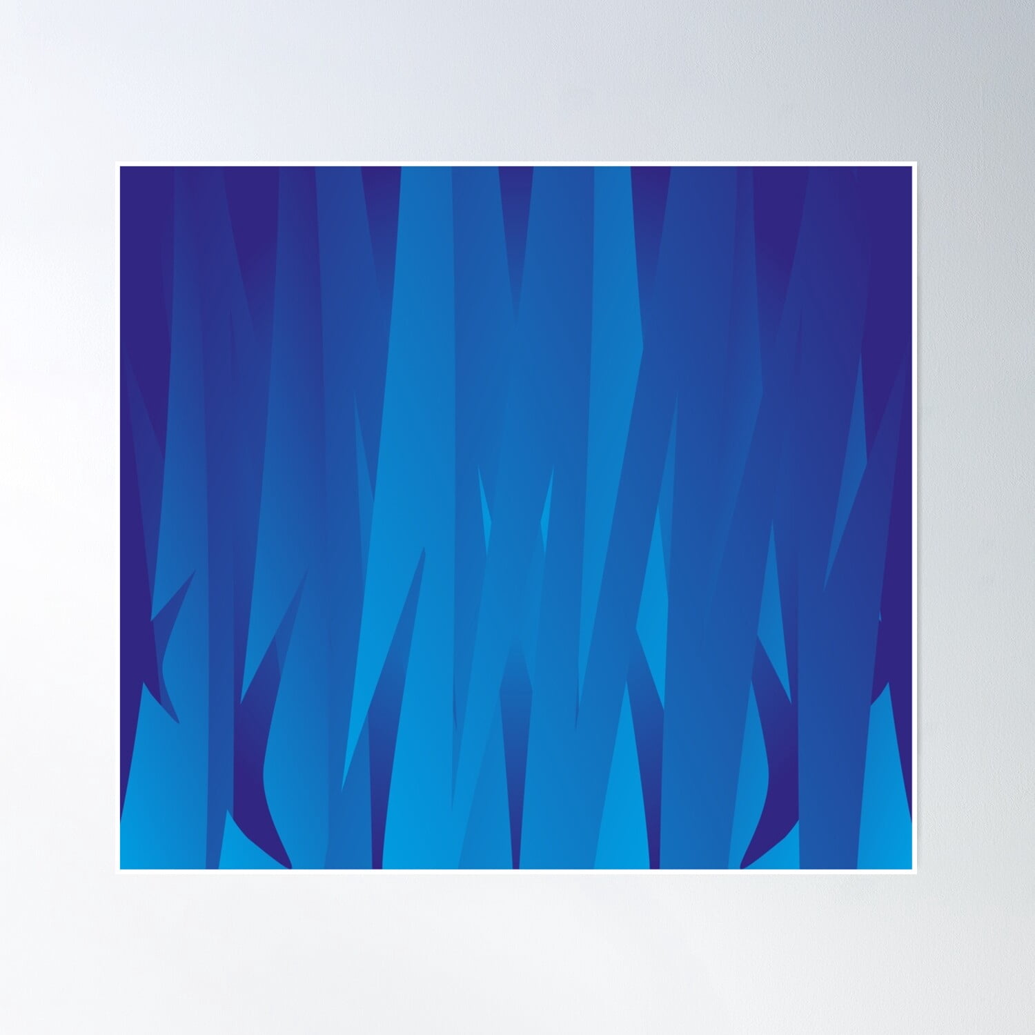 Blue On Blue Poster Wall Art Modern Wall Decor Art Home Decor Vintage ...