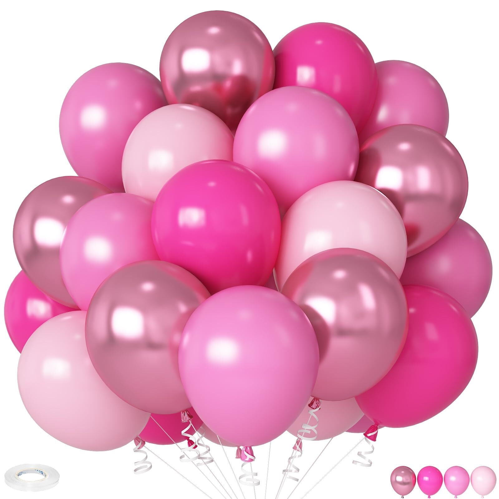Blue and Orange Balloons, 60PCS 12 Inch Royal Blue Light Blue Beige ...