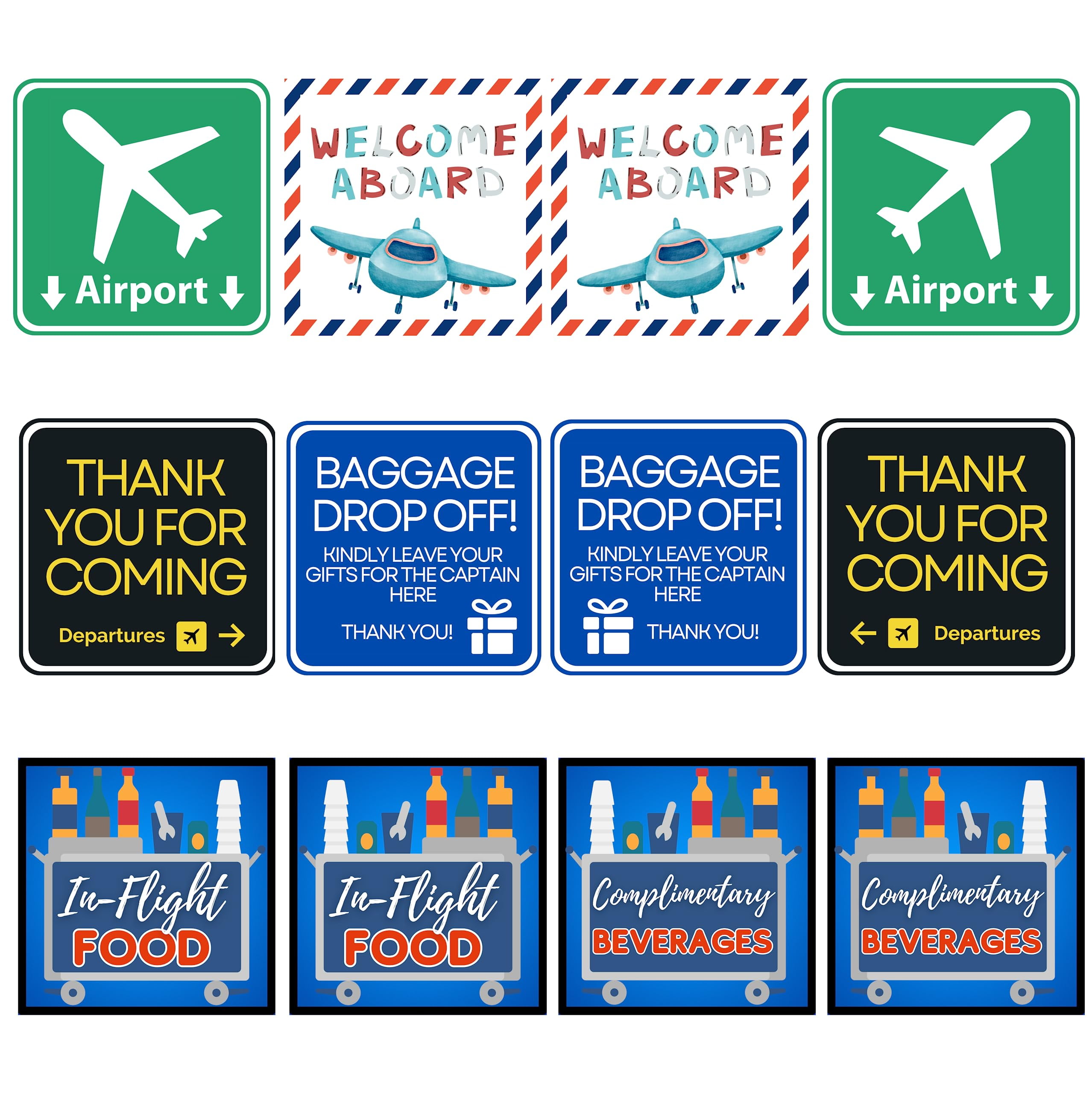 Blue Orchards Party Signs and Cutouts 8" MHD1x 8" (12 Pieces ...