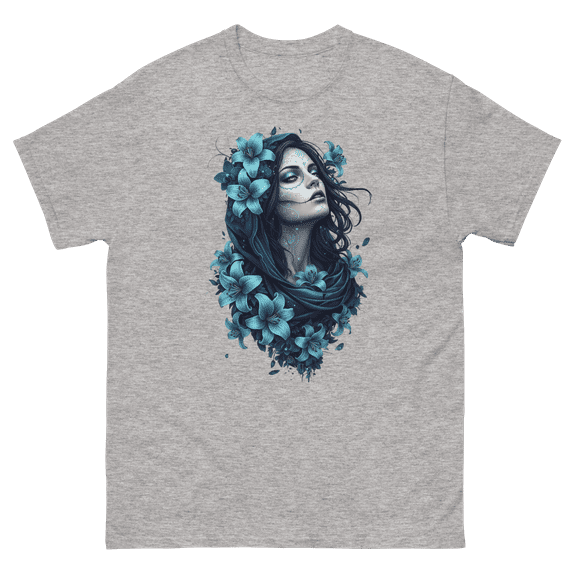Blue Orchid Hooded Woman Art Classic Unisex Tee - Walmart.com