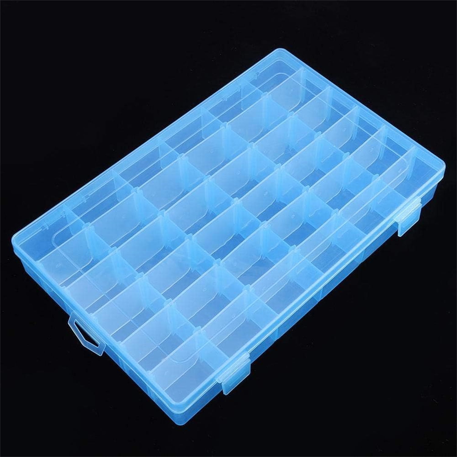 Blue Organizer Box,36 Grids Craft Storage Container,Plastic Organizer ...