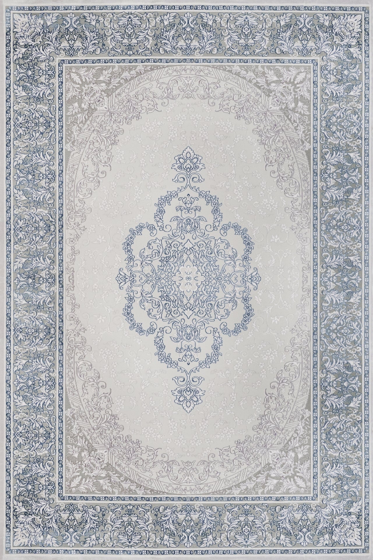 Blue Oriental Area Rugs for Living Room Washable Rugs Boho Moroccan ...