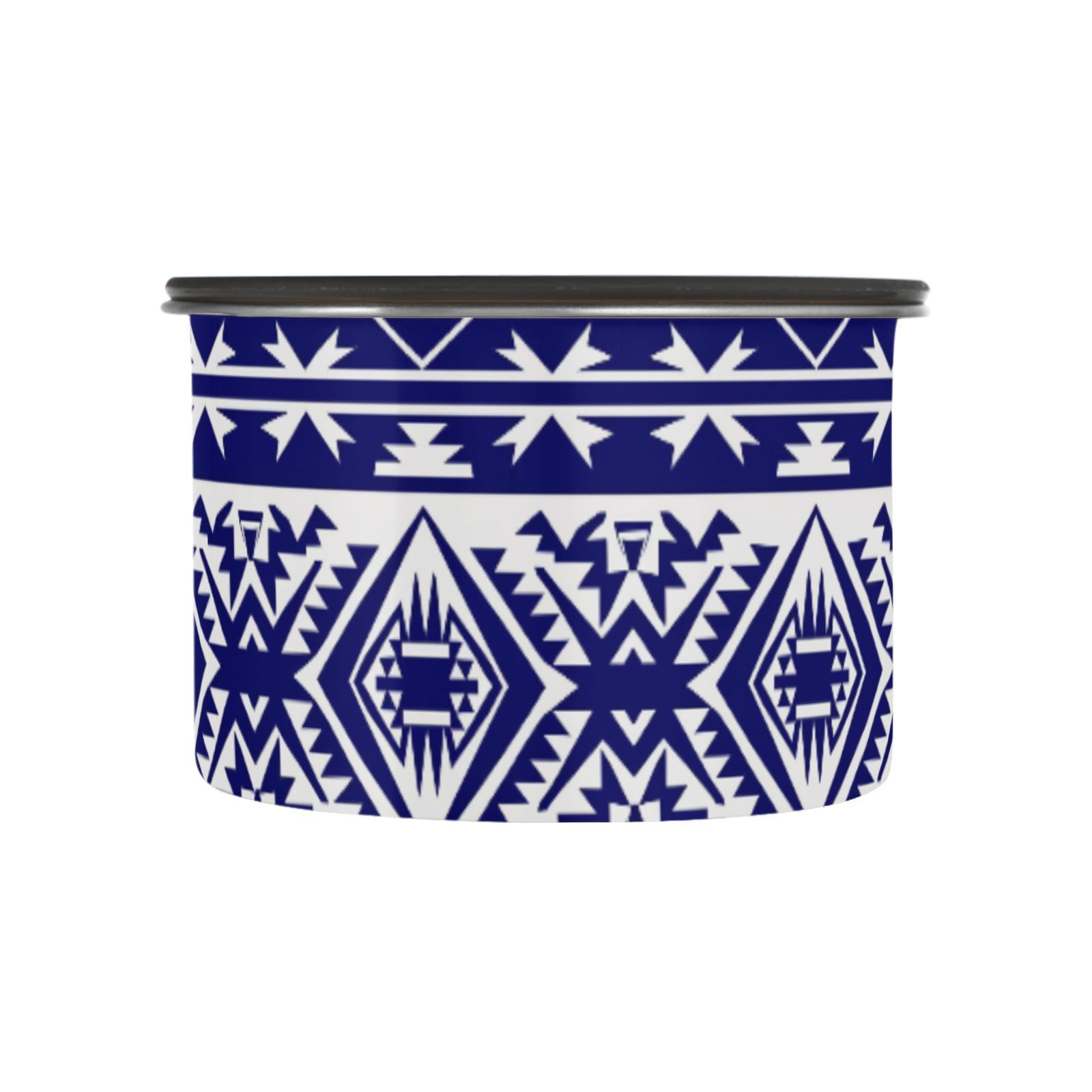 Blue Ornament Aztec Art Airtight Coffee Bean Canister 17oz Food Storage ...