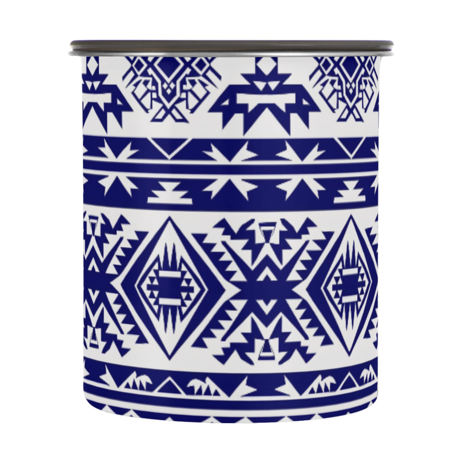 Blue Ornament Aztec Art Airtight Coffee Bean Canister 30oz Food Storage ...