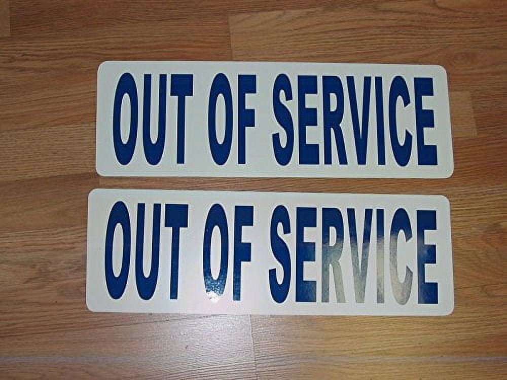 Blue Out of Service Magnetic signs to fit Car, Tow Truck, Van suv us ...