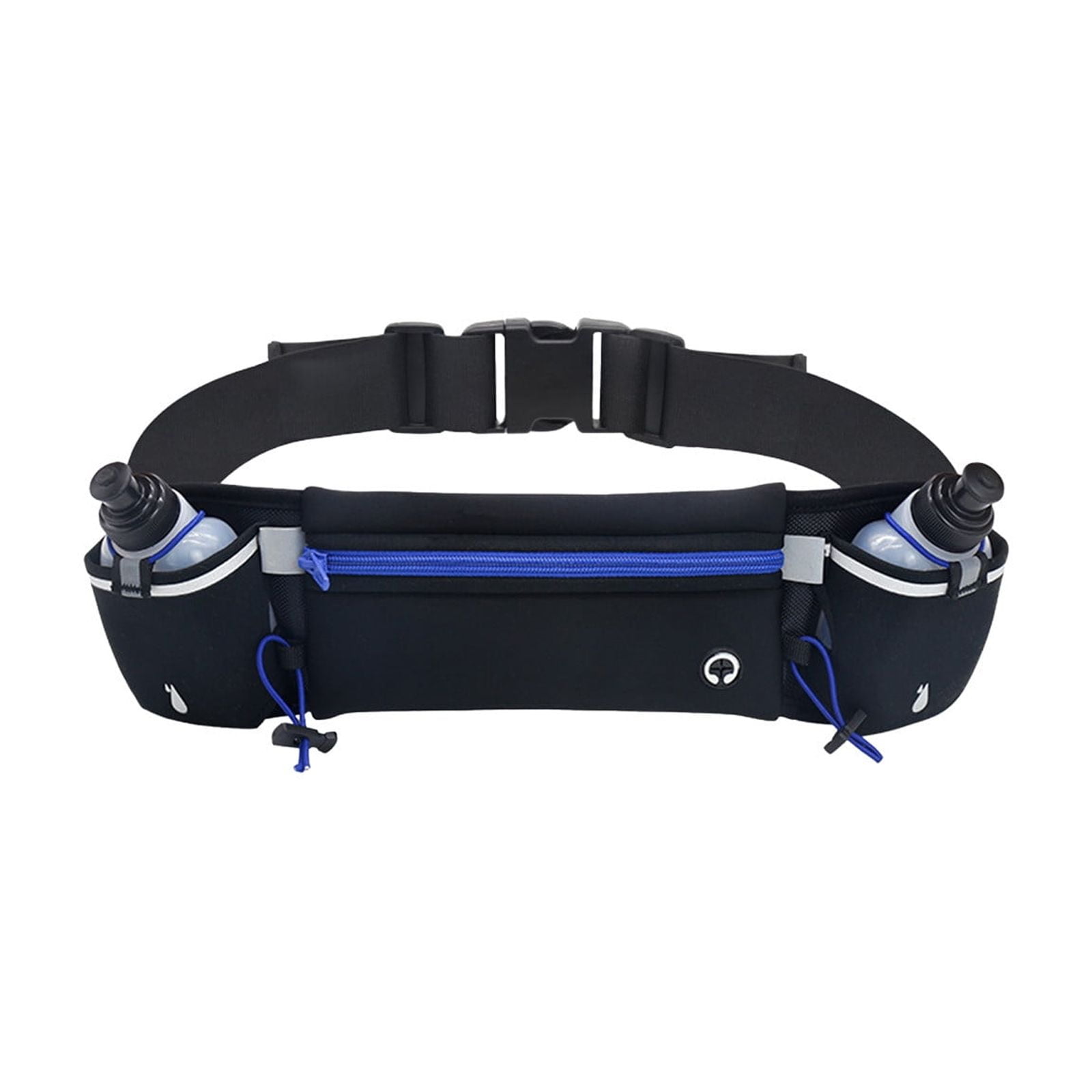 Blue Outdoor Sports Waist Pack Fitness Running Belt With 2 Water ...