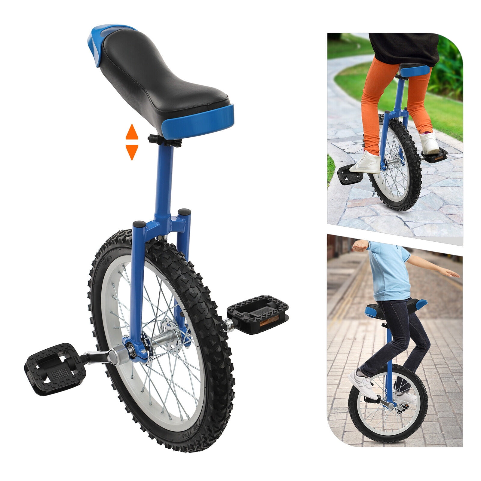 Yellow Color Cycling Outdoor Wheel Unicycle, Height Adjustable Unicycle ...